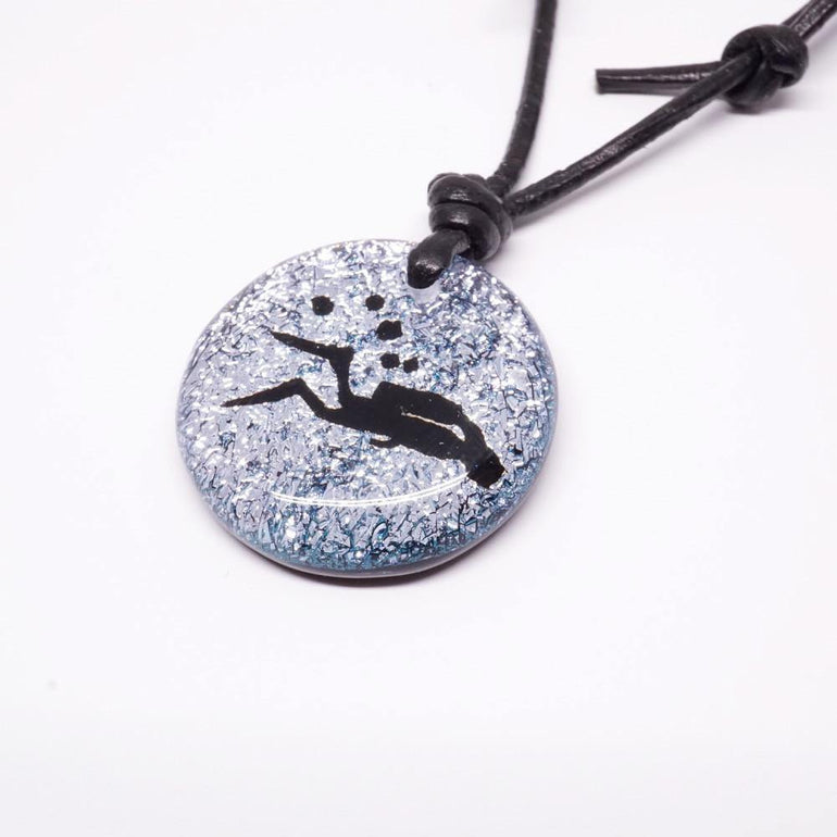 Diver Jewelry Scuba Diving Dichroic Glass Diver Pendant– Zulasurfing ...