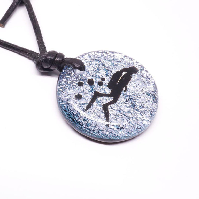 Diver Jewelry Scuba Diving Dichroic Glass Diver Pendant– Zulasurfing ...