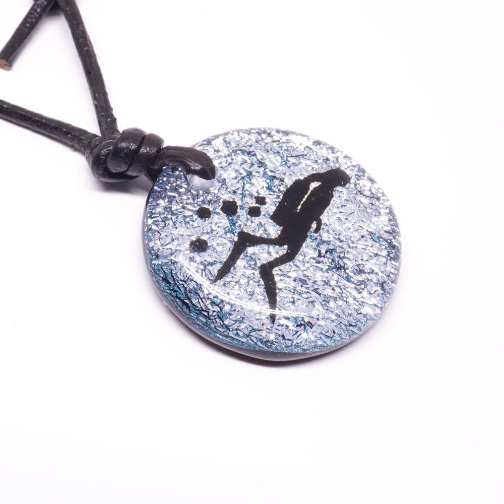 Diver Jewelry Scuba Diving Dichroic Glass Diver Pendant - Zulasurfing ...