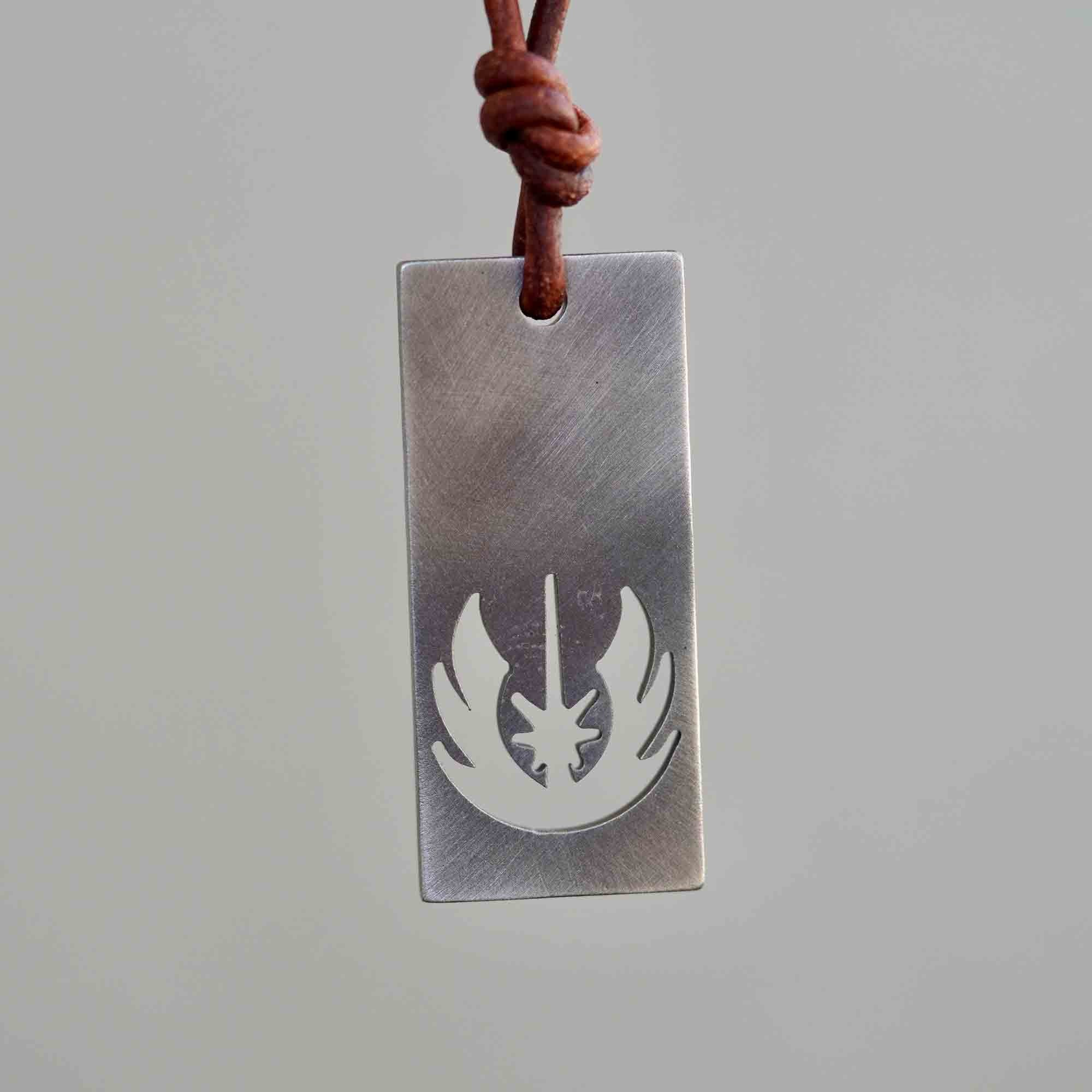 Jedi order Crest Logo Necklace Star Wars Jewelry Leia luke skywalker Zulasurfing Studios