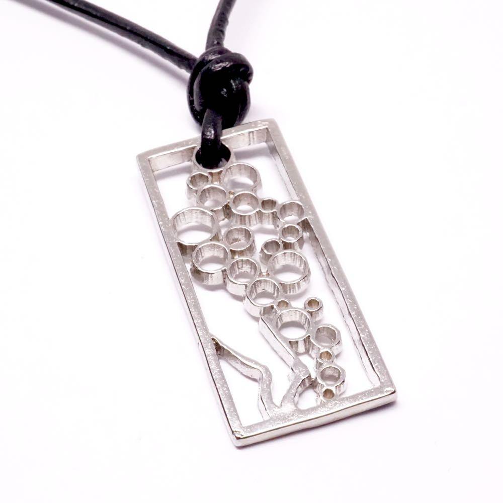 Scuba Diving Diver fins and bubbles Silver Pendant Modern Design ...