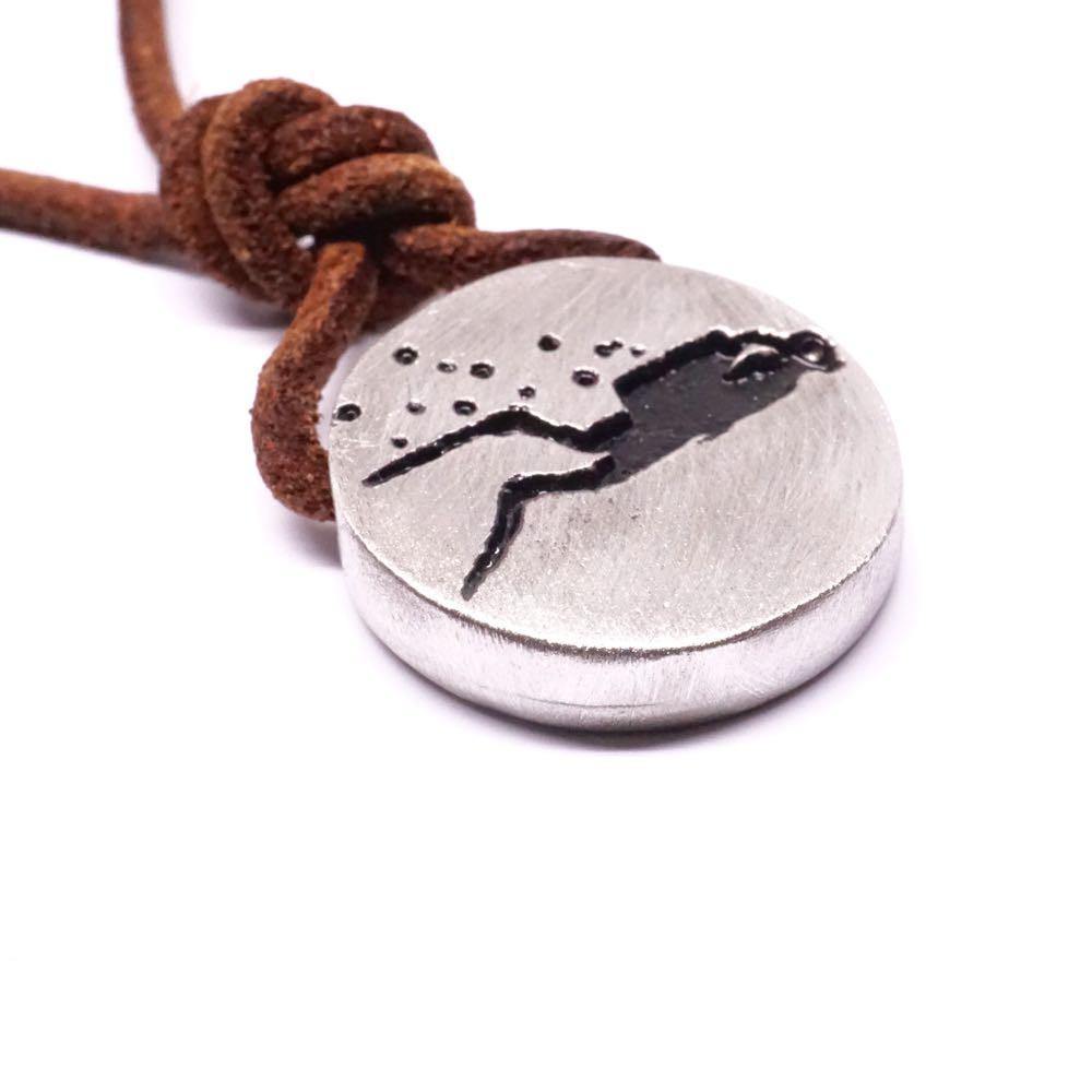 Scuba Jewelry Scuba Diving Pewter Diver Pendant - Zulasurfing Studios