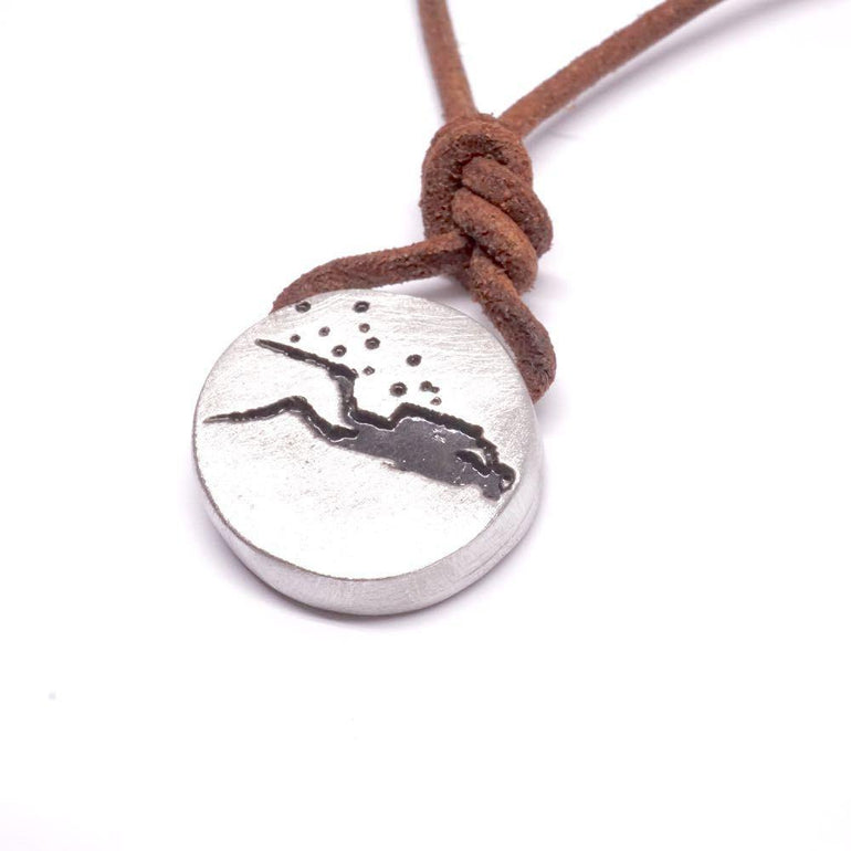 Scuba Jewelry Scuba Diving Pewter Diver Pendant– Zulasurfing Studios
