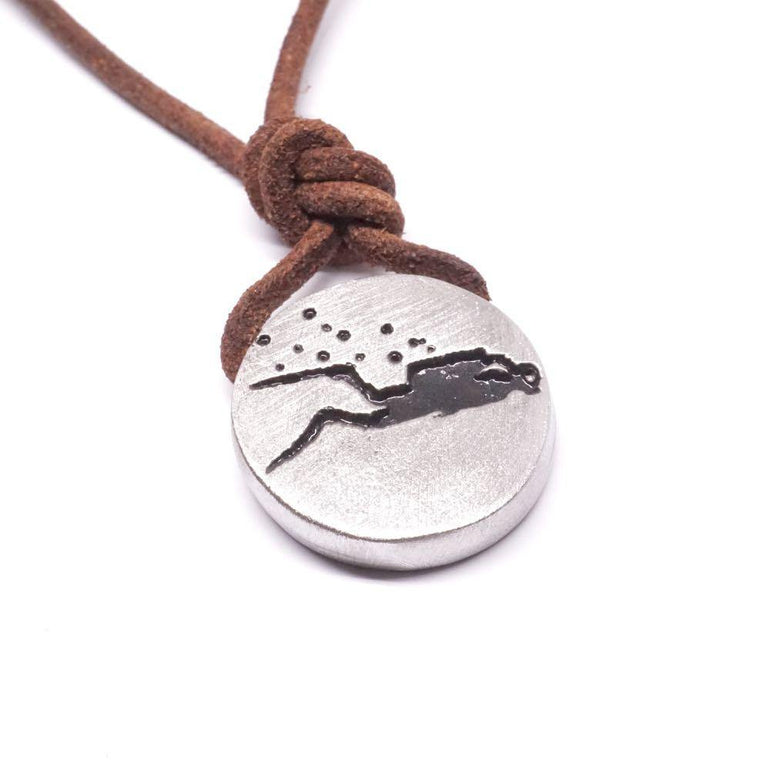 Scuba Jewelry Scuba Diving Pewter Diver Pendant– Zulasurfing Studios